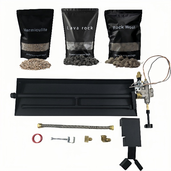 Americangaslos 18″-24″ Burner Pan with Valve for Gas Fireplace Gas ...